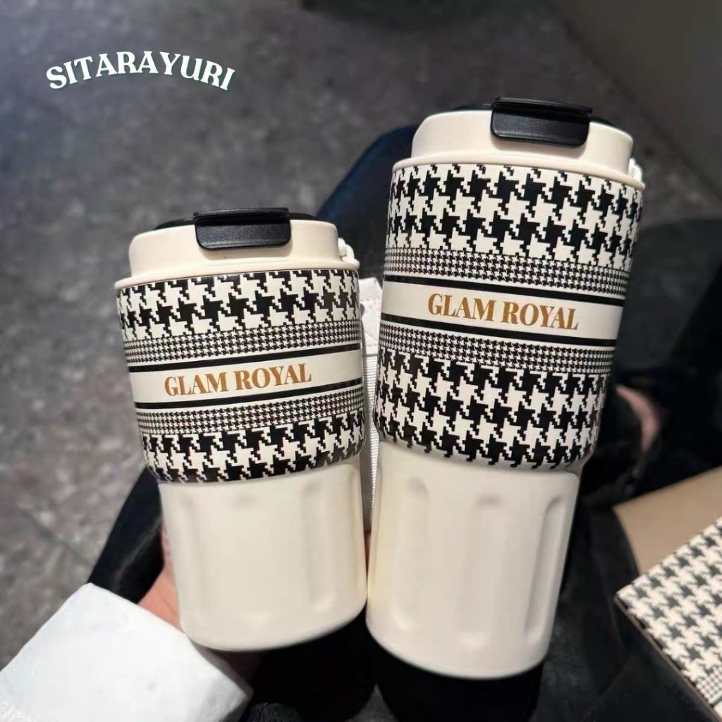 SITARAYURI แก้วน้ำ 2 ขนาด 5 สี ใส่ได้ทั้ง ร้อน/เย็น GLAM ROYAL ลวดลายสวยทันสมัย สแตนเลส 304 แบบ ...