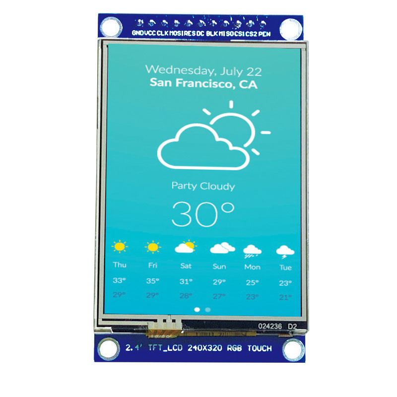 2.4-inch 4-wire SPI serial TFT LCD Screen Module With Touch ILI9341 ...