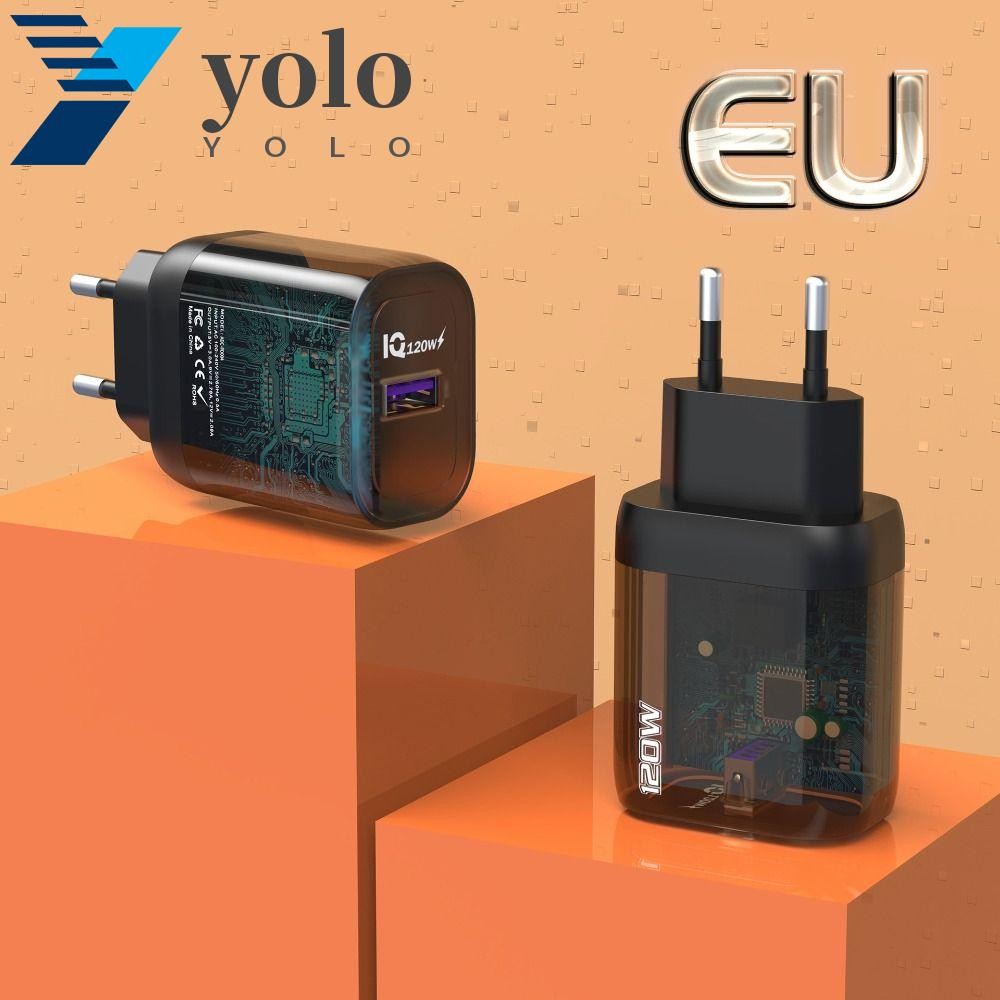Yolo ที่ชาร์จโทรศัพท์มือถือ, ที่ชาร์จเร็ว EU/US/UK ปลั๊ก 120W เครื่อง ...