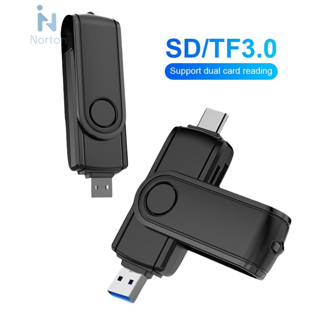 เครื่องอ่านการ์ด Micro SD/TF Type-C เป็น USB 3.0 OTG Adapter สําหรับ Android iPhone MacBook ...