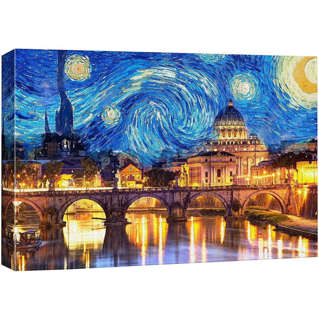 วาติกันเมืองบน Vincent Van Goghs Starry Night Architecture & Maps ...