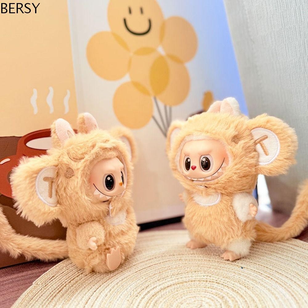 Besy นั่ง Labubu Time ผ้า, Big Ear & Long Tail Plush Monkey Labubu ...