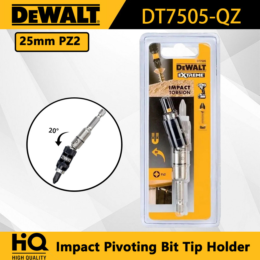 Dewalt Extreme Impact Pivoting Bit Tip Holder 1/4 "Hex Quick Change ...
