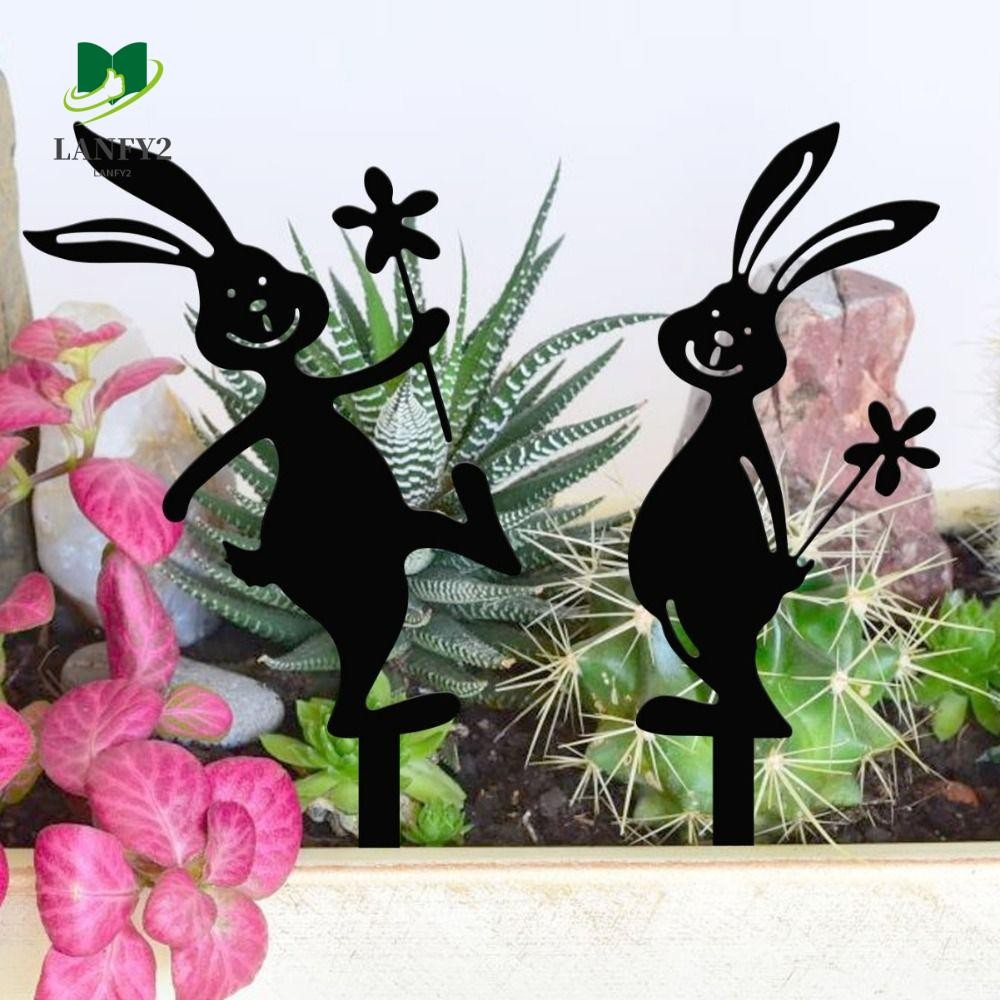 Alanfy กระต่าย Ground Inlay เครื่องประดับ, Creative น่ารัก Bunny Plugin ...