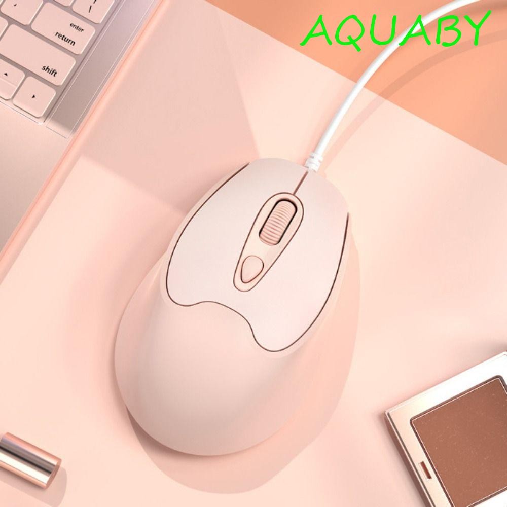 AQUABY เมาส์ปิดเสียงแบบมีสาย, ABS Type C Type C เมาส์แบบมีสาย, Universal Ergonomic USB แบบมีสาย ...