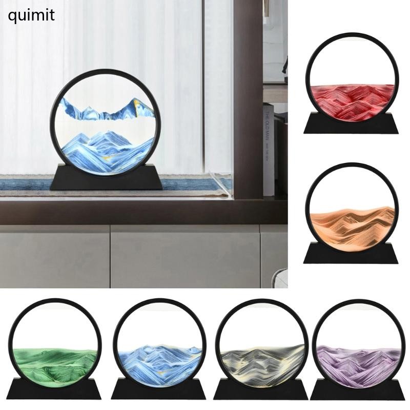 QUIM Moving Sand Art Picture กระจกกลม Motion Display ไหล | Shopee Thailand