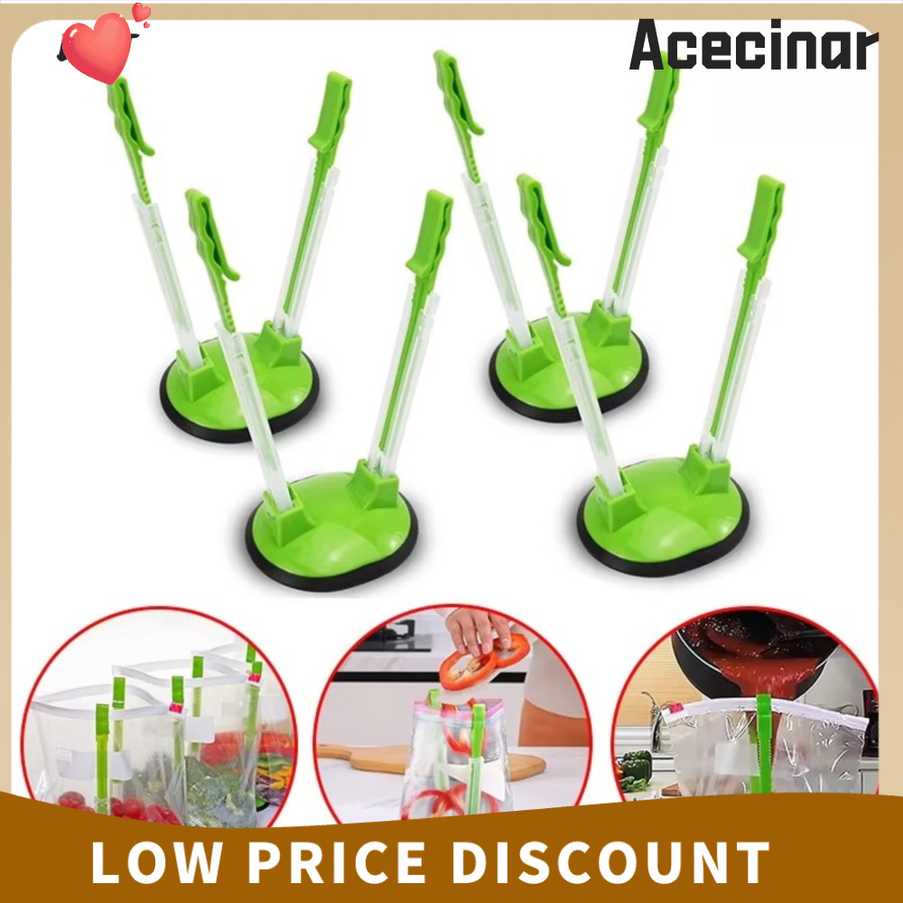 ACECINAR ปรับ Baggy Rack, อาหาร Prep กระเป๋าตู้แช่แข็งกระเป๋าเก็บ ...