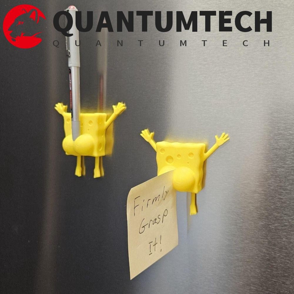 QUANTUMTECH SpongeBob แม่เหล็กติดตู้เย็น, ที่ใส่ปากกาบันทึกคลิปตู้เย็นแม่เหล็ก, Creative Patrick ...