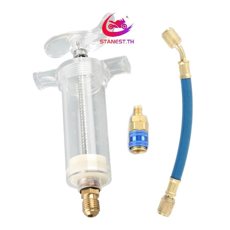 Stanest AC หัวฉีดสีย้อมน้ํามัน 30Ml 1Oz พร้อม R134A ต่ําด้านข้าง Quick Coupler อะแดปเตอร์ 1 4 ...