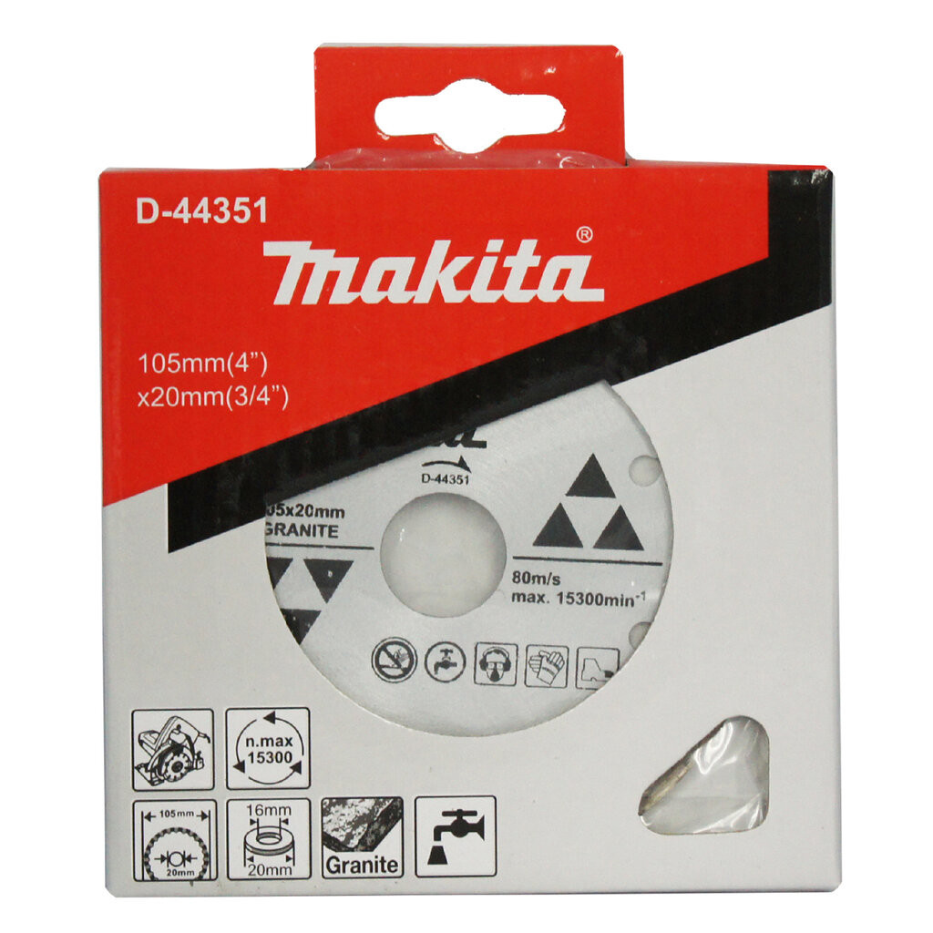 MAKITA D-44351 ใบเพชร 4นิ้ว (105x20x16mm.) แบบร่อง ตัดแกรนิต, ตัดคอนกรีต | Shopee Thailand