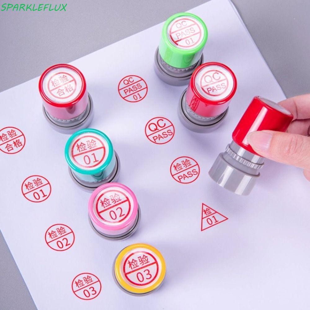Sparkleflux QA QC Inspect Stamp, Self-Inking แกะสลักคุณภาพ PASS Stamp ...
