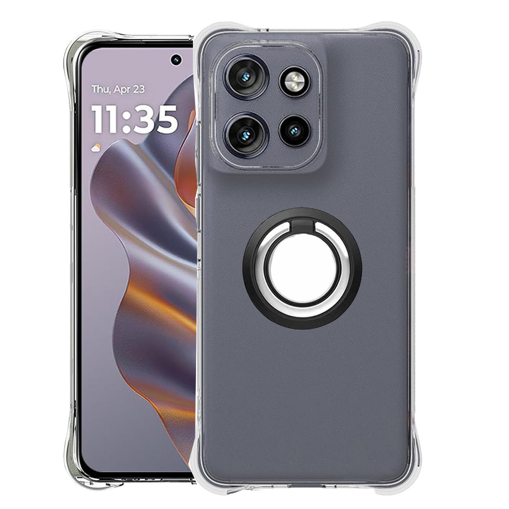 ผู้ถือแหวนเสริมมุม Soft TPU กันกระแทกถุงลมนิรภัยสําหรับ Motorola Moto ...