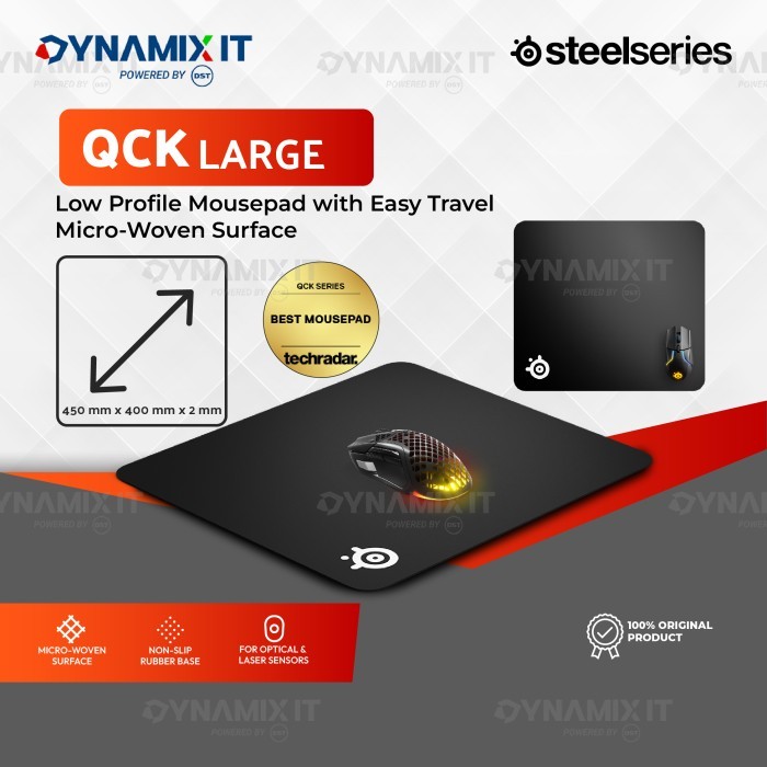 แผ่นรองเมาส์ Low Profile SteelSeries QcK พร้อมพื้นผิวทอไมโครพกพาสะดวก - ขนาดใหญ่ | Shopee Thailand