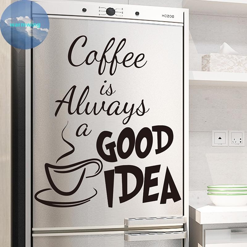 Warmwing Coffee Shop Motto สติ๊กเกอร์ติดผนังหน้าต่างร้านอาหารตกแต่ง ...