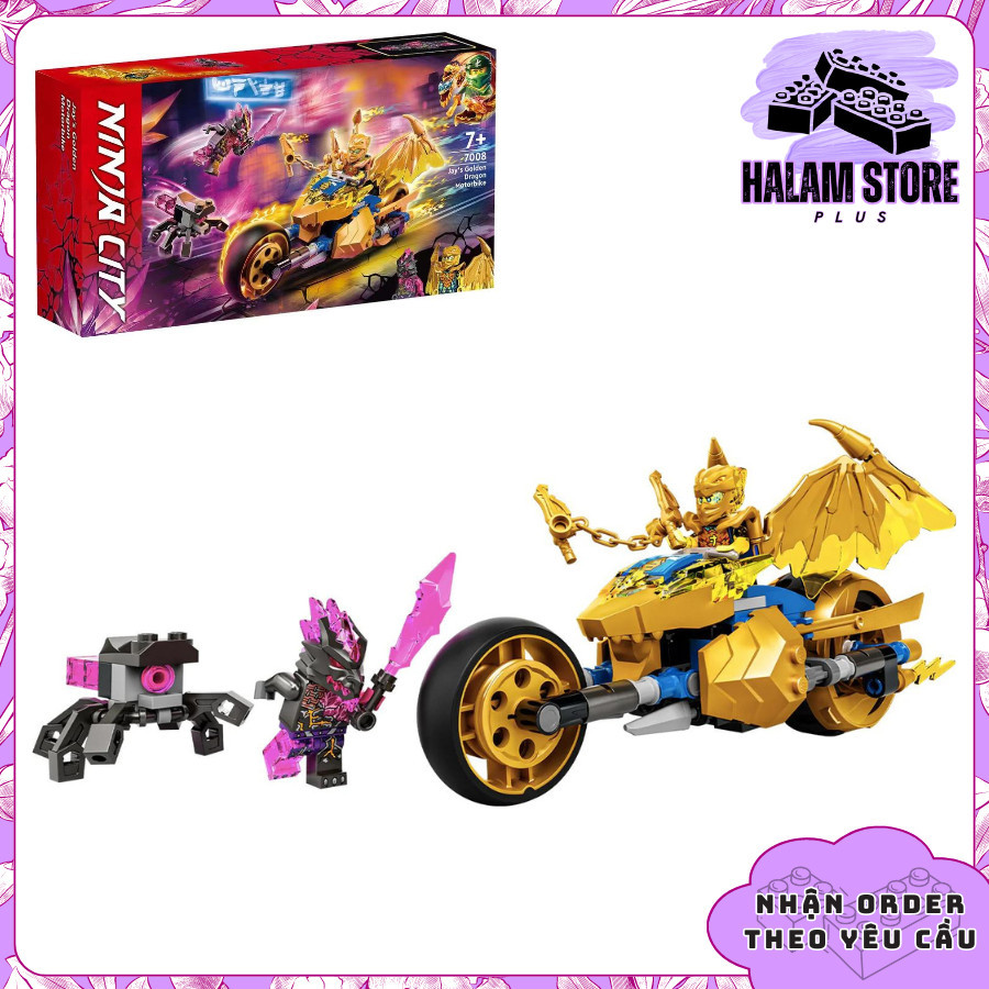 Ninjago Crystalized 7008 Jay Dragon มอเตอร์ไซด์ประกอบของเล่น - โมเดล ...