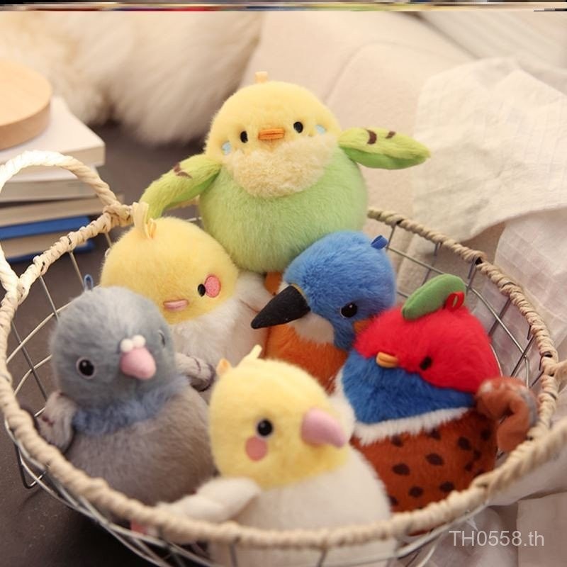 ตุ๊กตาผ้าขนฟู Fat Chirp ไหล่บนแม่เหล็ก นกค๊อกคาเทลที่พูดซ้ำ นอนน่ารัก ...