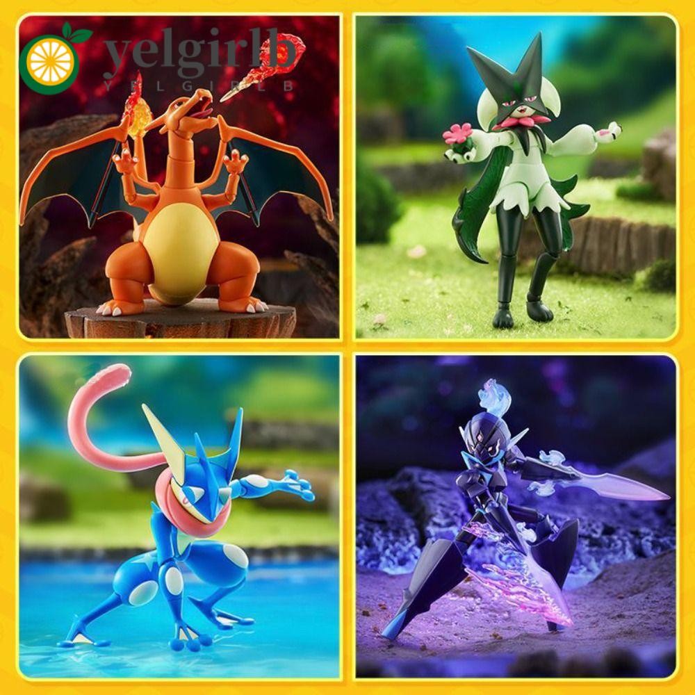 YELGIRLB Blokees รูป, Greninja Meowscarada พลาสติก Charizard Action Figure, Creative Culedge ...