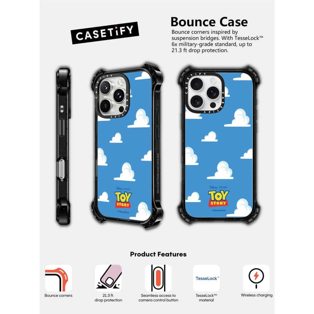 CASETiFY X Toy story Case แม่เหล็กดูด Hard อะคริลิคด้านหลังสําหรับ ...