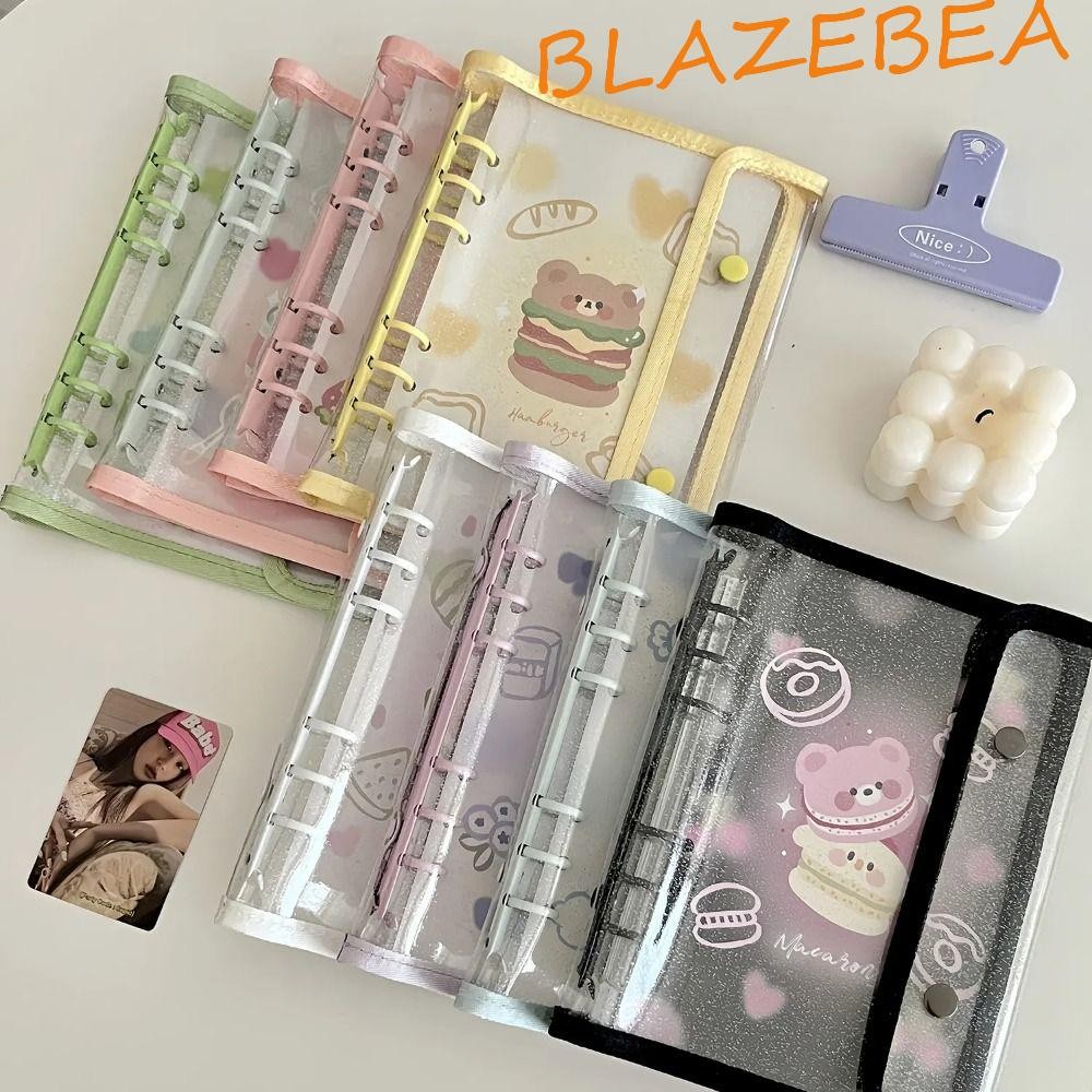 BLAZEBEA Photocards สมุดภาพ, PVC เปลี่ยน A6 Binder Photocard ผู้ถือ,โรงเรียนเครื่องเขียนการ์ด ...