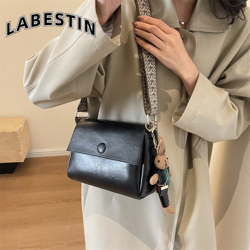 LABESTIN กระเป๋าสะพายไหล่ข้างหนึ่งแบบสบาย ๆ สไตล์วินเทจสำหรับผู้หญิง ...