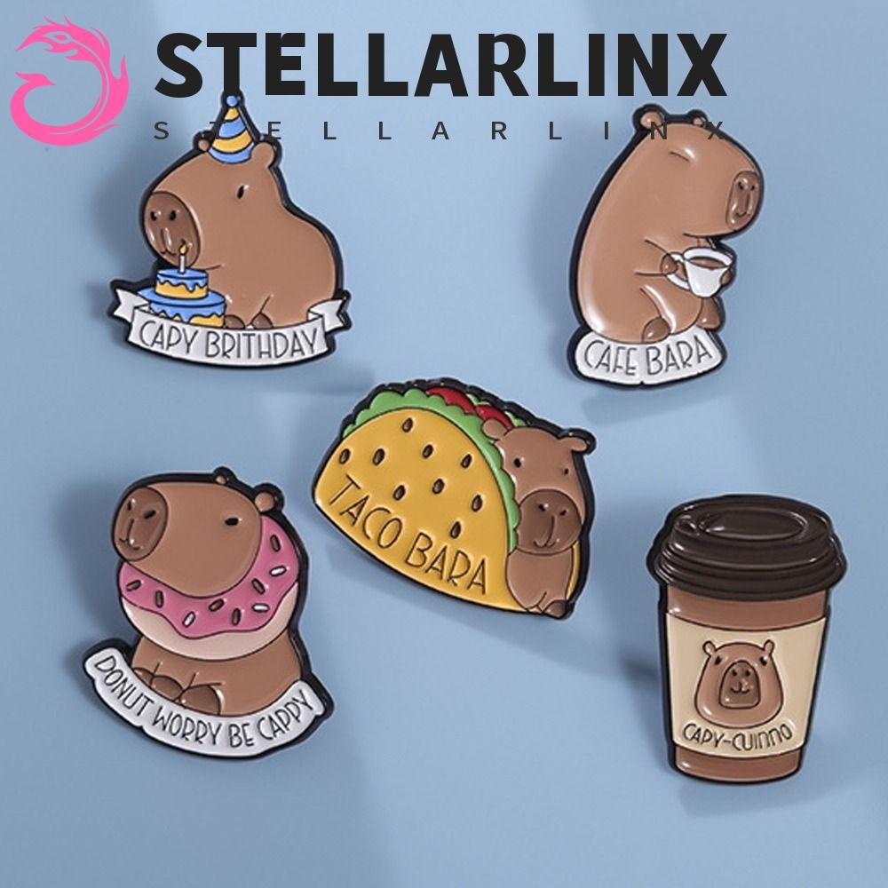 Stellarlinx เข็มกลัดการ์ตูน, โลหะ Taco Capybara เข็มกลัด, กางเกงยีนส์ ...