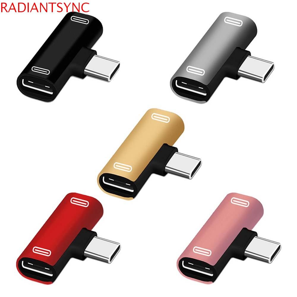 Radiantsync อะแดปเตอร์ชาร์จหูฟัง Splitter Dual Type C ตัวแปลงหูฟัง | Shopee Thailand