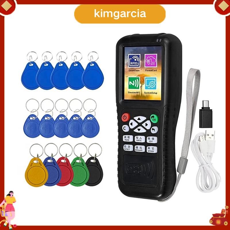 kimgarcia X100 RFID เครื่องอ่านการ์ดอัจฉริยะ Writer +5XUID/CUID/5200 พวงกุญแจ RFID Duplicator ...