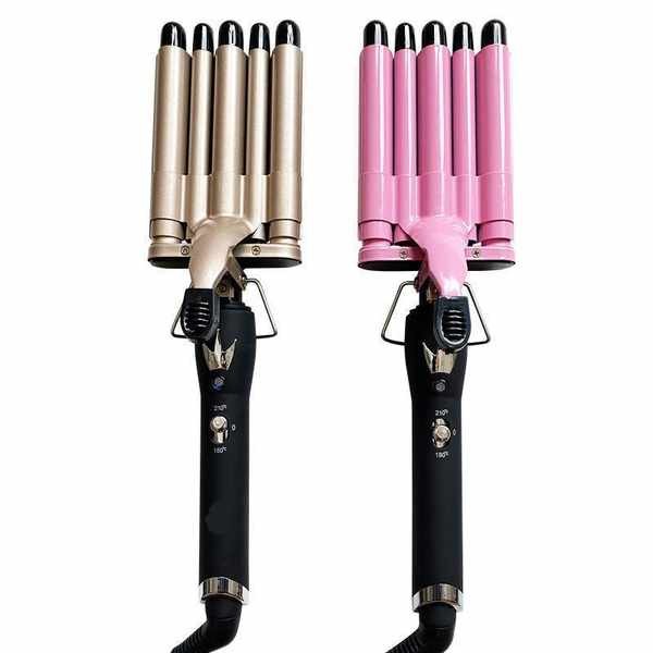 ลอนผม ลอนมาม่า Five-tube Curling Iron Egg Roll Head Five-Stick Water ...