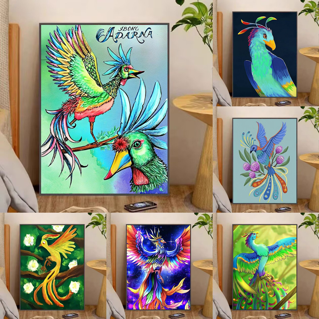 【ORFON】40×50cm ระบายสีตามตัวเลข/ภาพวาด/ภาพวาดผ้าใบ/นก/ฟีนิกซ์/ของขวัญ diy/ภาพแต่งห้อง | Shopee ...