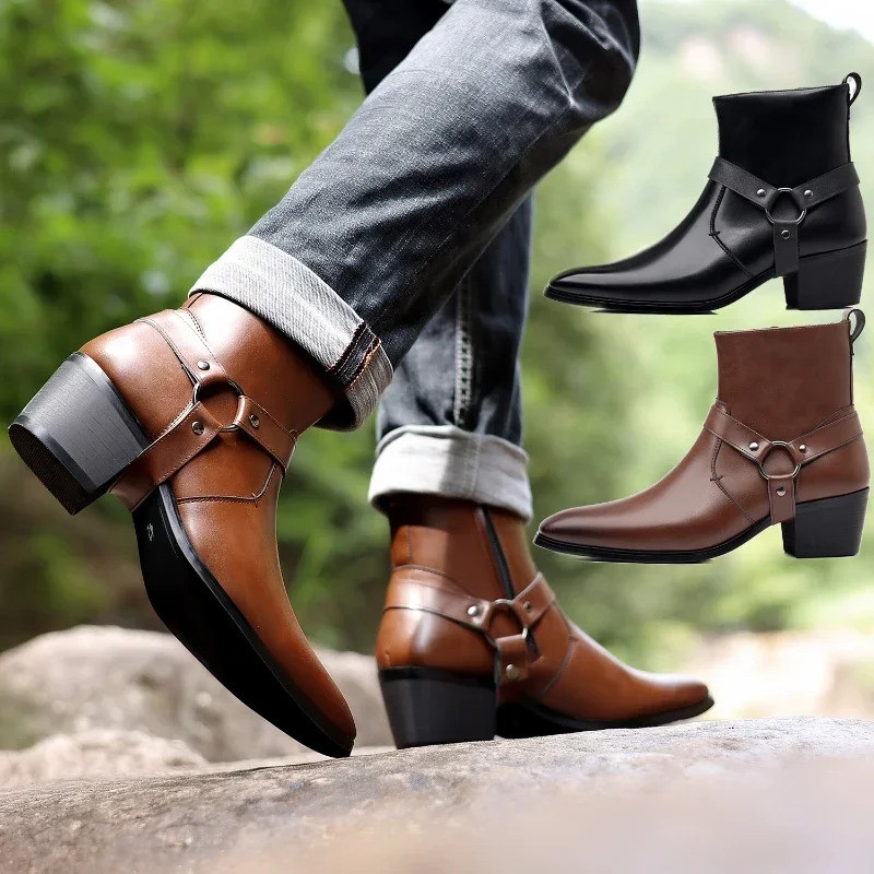 Men's Boots Fashion Designer Boots Luxury High Quality Men Cowboy Boots ...