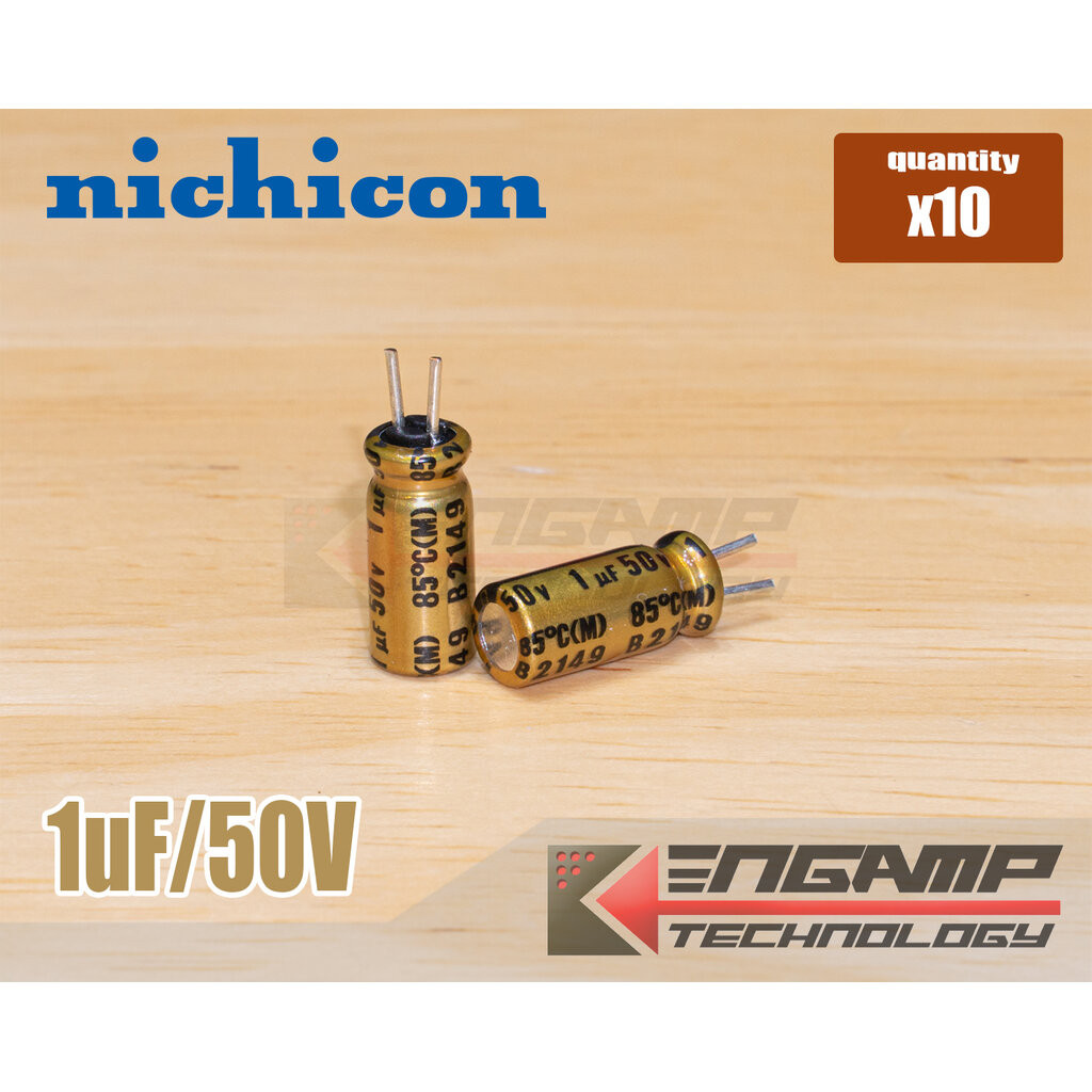 (10ตัว) [E-CAP] 1uF/50V 85 C Nichicon fine gold 5x12mm P=2mm | Shopee ...
