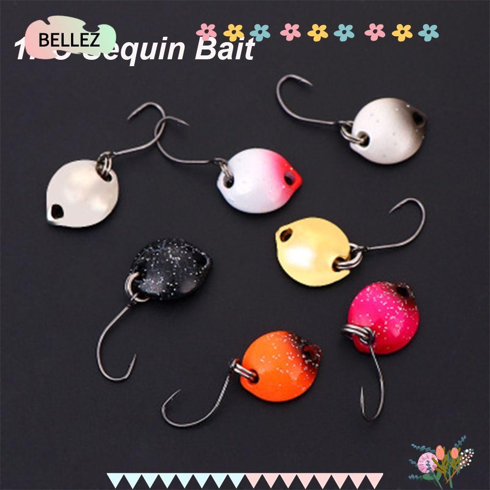 BELLEZ ตกปลาโลหะล่อแบบพกพาเลื่อมเสียงรบกวน Paillette trout Treble Hook ...
