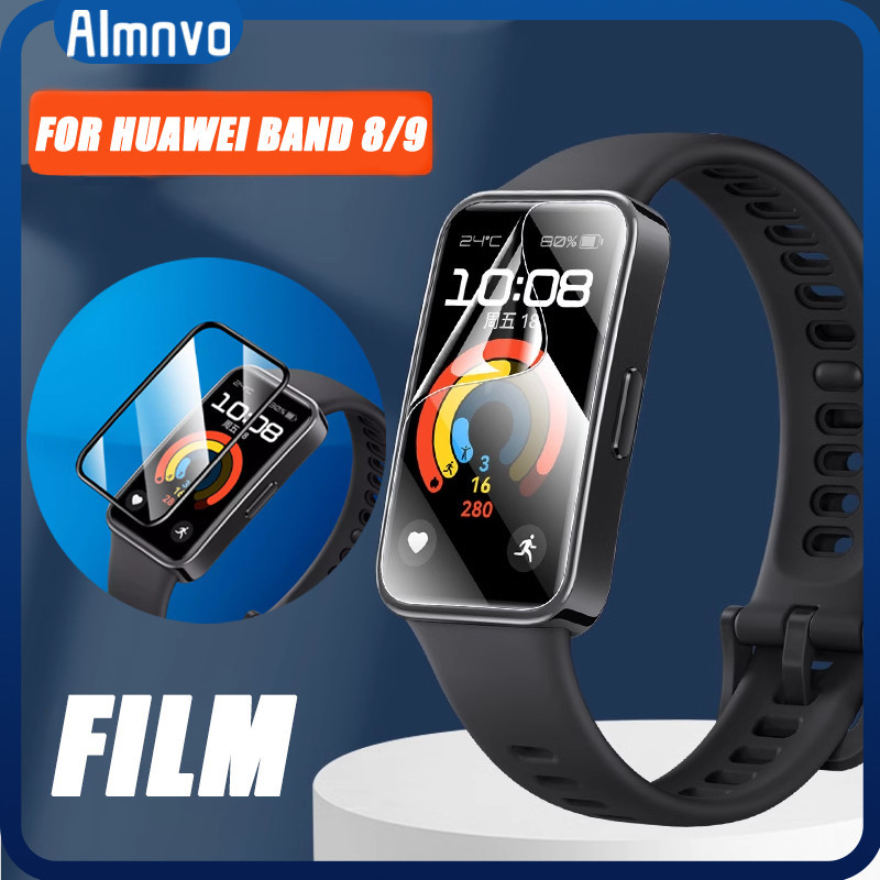 9D กระจกนิรภัย / ฟิล์มนุ่ม สำหรับ Smartwatch Huawei Band 9 8 อุปกรณ์ฟิล์มป้องกันหน้าจอ สำหรับ ...