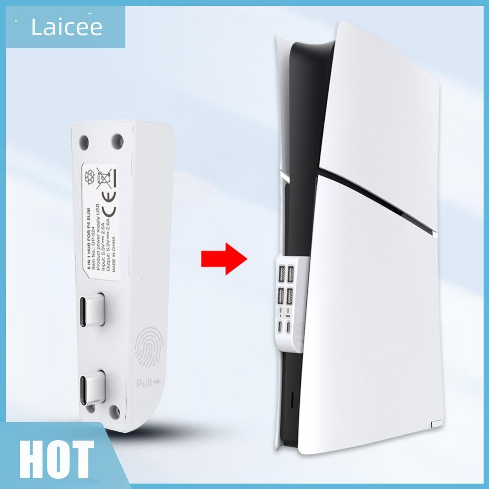 [Laicee.th] ฮับ USB พร้อม 4 USB และ 2 พอร์ต Type C ตัวขยายพอร์ต USB สําหรับ Playstation 5 Slim ...