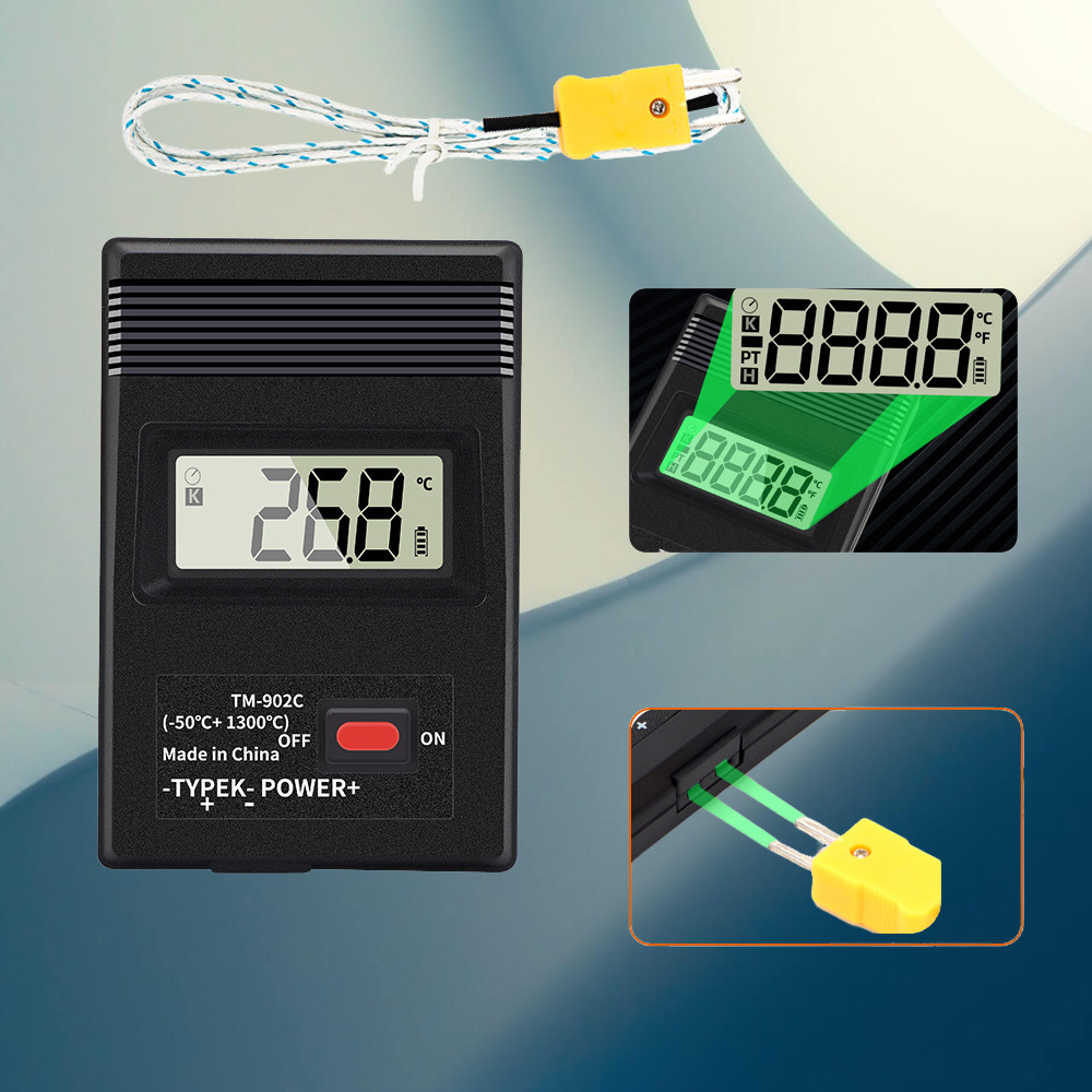 Tm-902c (-50C To 1300C) เครื่องวัดอุณหภูมิ TM902C Digital K Type ...