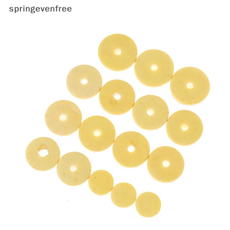 Springevenfree 16 ชิ้น/เซ็ตขลุ่ย Key Pads สีเหลือง Cork Pad หนังขลุ่ย ...