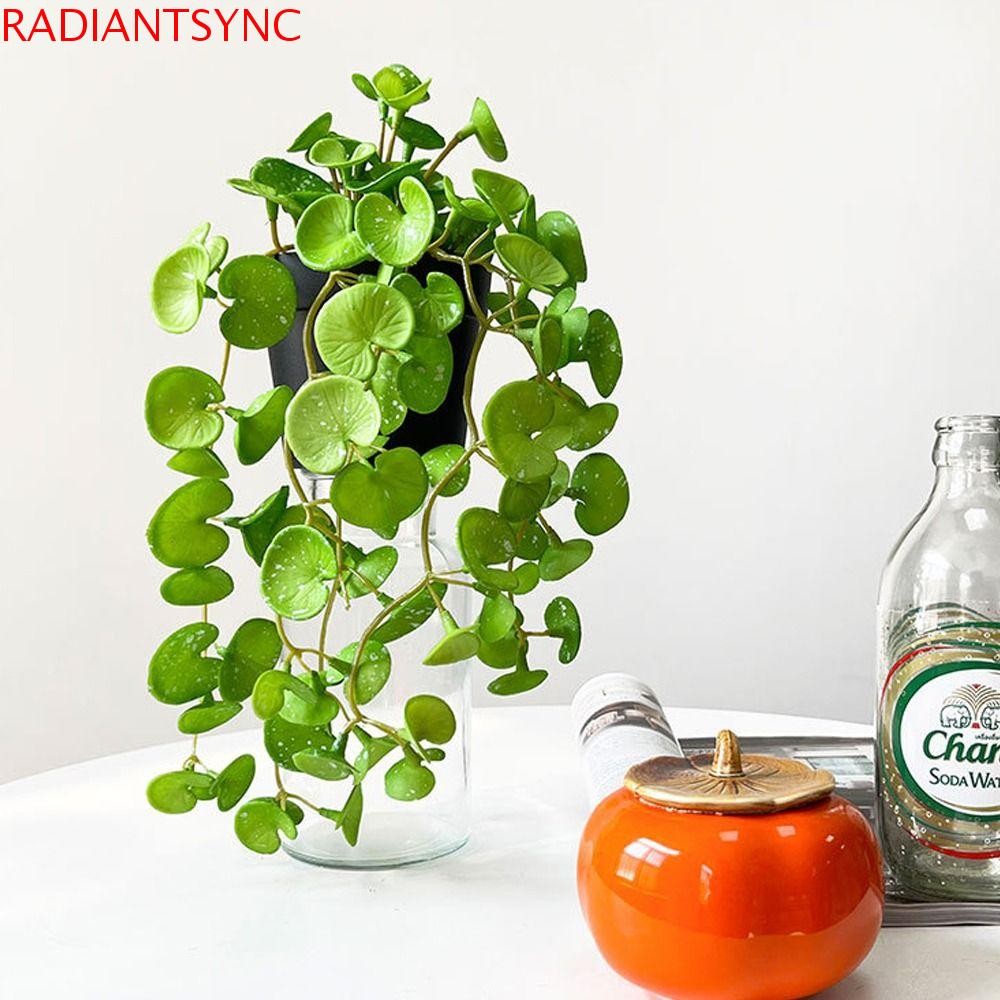 Radiantsync พืชหญ้าเหรียญทองแดงประดิษฐ์, Handmade แขวนผนังปลอม Ivy Leaf Leaves, Wall Decor ที่สม ...