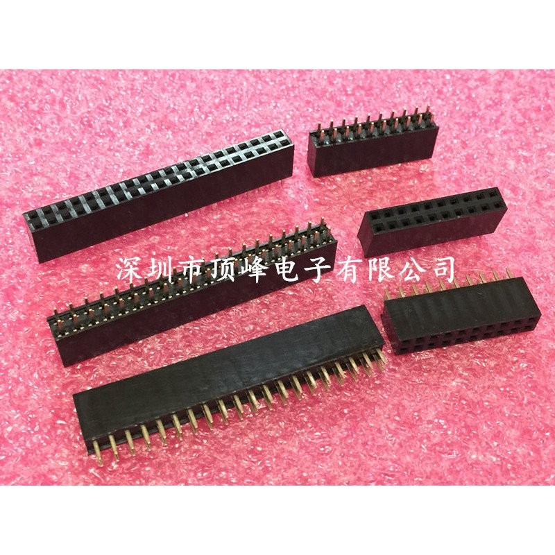 หัวต่อหญิง 2.54 มม. ระยะห่าง 2*2P 3P 4P 5P 6P 7P 8P 9P 10P 15P 20P 40P ชุบทองเพื่อสิ่งแวดล้อม ...