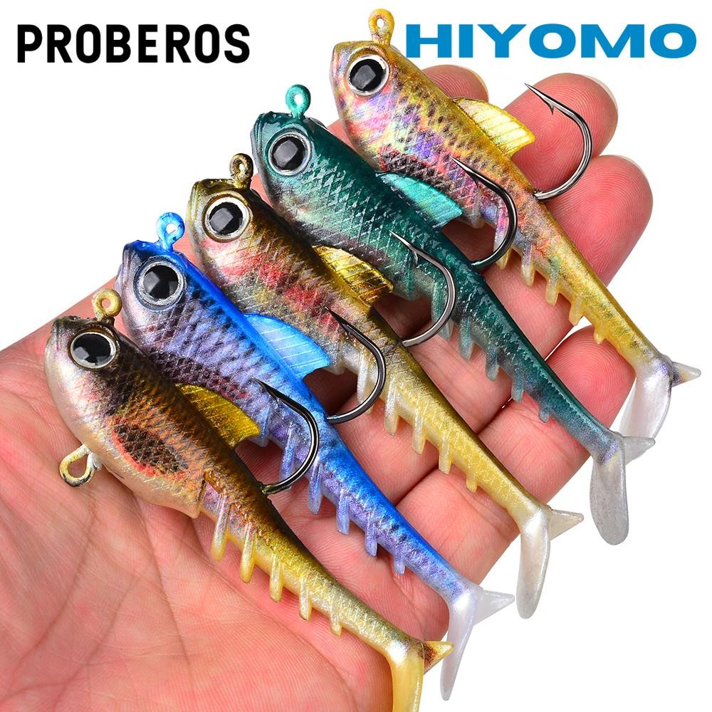 Proberos 1pcs Jig Head Hook T หางพลาสติกอ่อน Lure 6.5g/9.5g/13.5g 3D ...