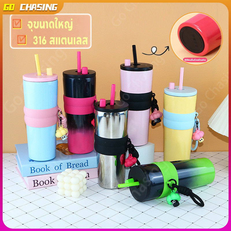 แก้วเก็บอุณหภูมิ แก้วกาแฟสแตนเลส 316 แก้วเก็บความเย็น 710ml 26oz ซับเซรามิกพร้อมฝาปิดขวดสูญญากาศ ...