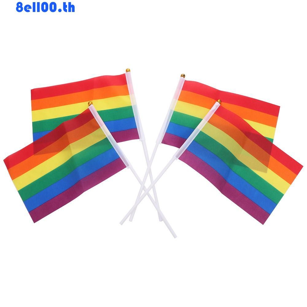 Darnellya 10 ชิ้น Rainbow Hand Flag, Rainbow Pride Day Rainbow Flags ...