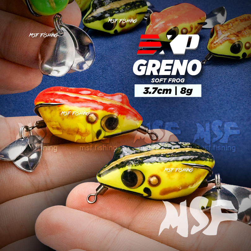 [MSF] EXP Greno Soft Frog 3.7 ซม. 8g Katak Tiruan Umpan Casting เหยื่อตกปลา Getah Made In ...