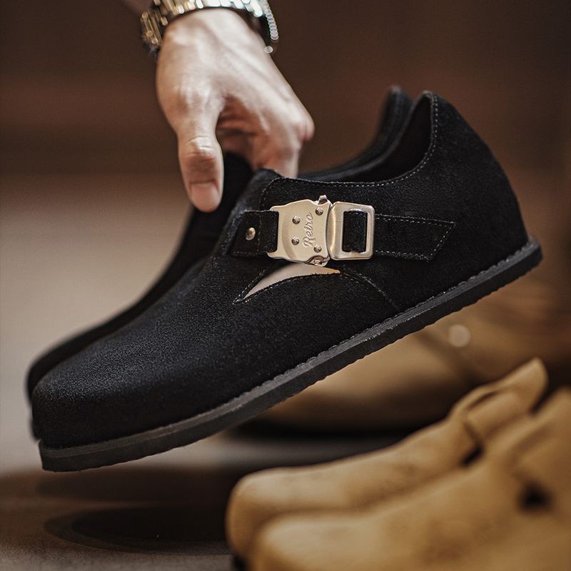 Samurai Black Muller รองเท้าฤดูหนาวสไตล์ใหม่ผู้ชายรองเท้าด้านนอกคนขี้ ...