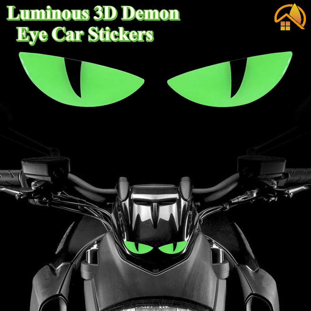 Luminous 3D Cool สติ๊กเกอร์ตกแต่งมอเตอร์ไซค์ไฟฟ้า - Night Demon Eye ...