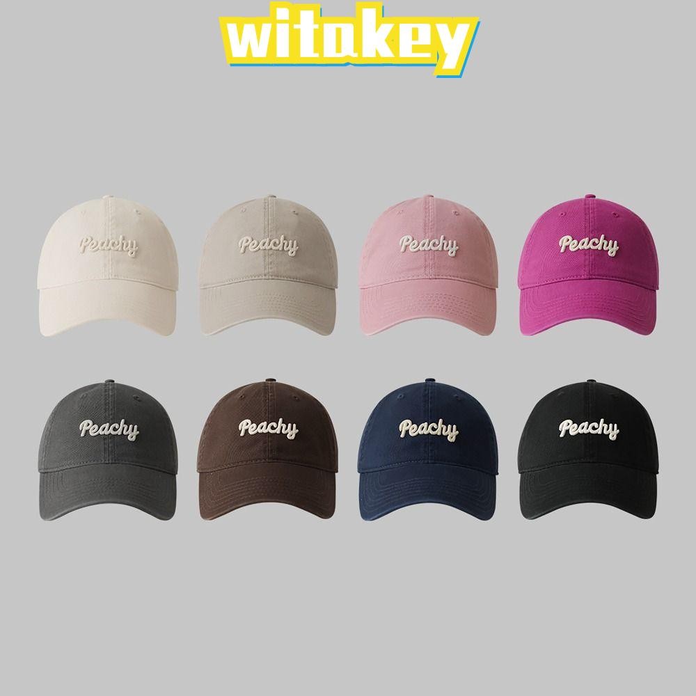Witakey หมวกฮิปฮอป, ตัวอักษรปรับได้หมวกเบสบอลปัก, วินเทจ INS สไตล์ลิ้นเป็ดใบหน้า Smaller Peaked ...