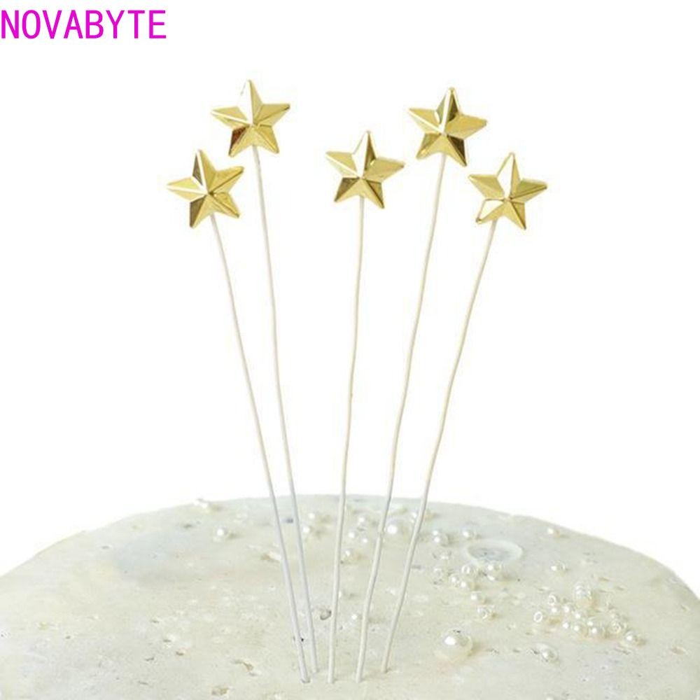 NOVABYTE เค้ก Topper วันเด็กพลาสติก Five-Pointed Star DIY งานแต่งงาน ...
