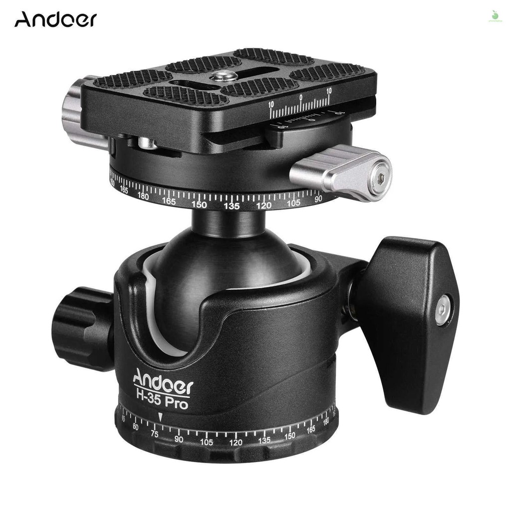 Andoer H-35 Pro Panorama Ballhead Ball Head ขาตั้งกล้องอะแดปเตอร์ศูนย์แรงโน้มถ่วงต่ําพร้อมขนาดพา ...