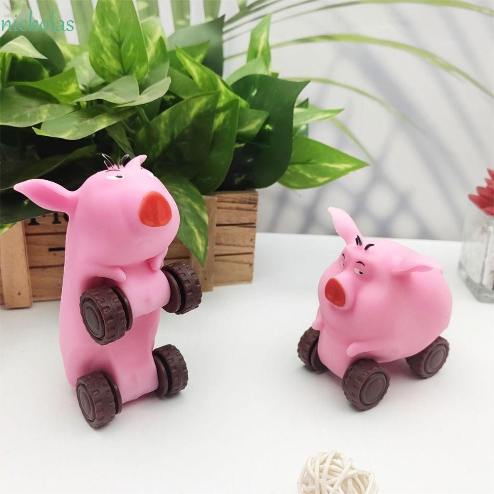 NICKOLAS Pig Fidget Toy, Movie Ne Zha 2 with Wheel Pig Squeeze Toy ...