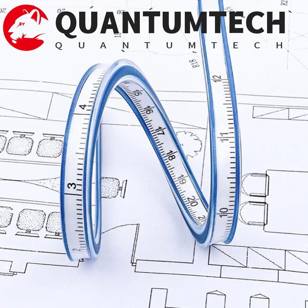 QUANTUMTECH ไม้บรรทัดรูปงู,พลาสติกยืดหยุ่นไม้บรรทัดโค้ง,ร่างวาดเครื่องมือ Professional ...