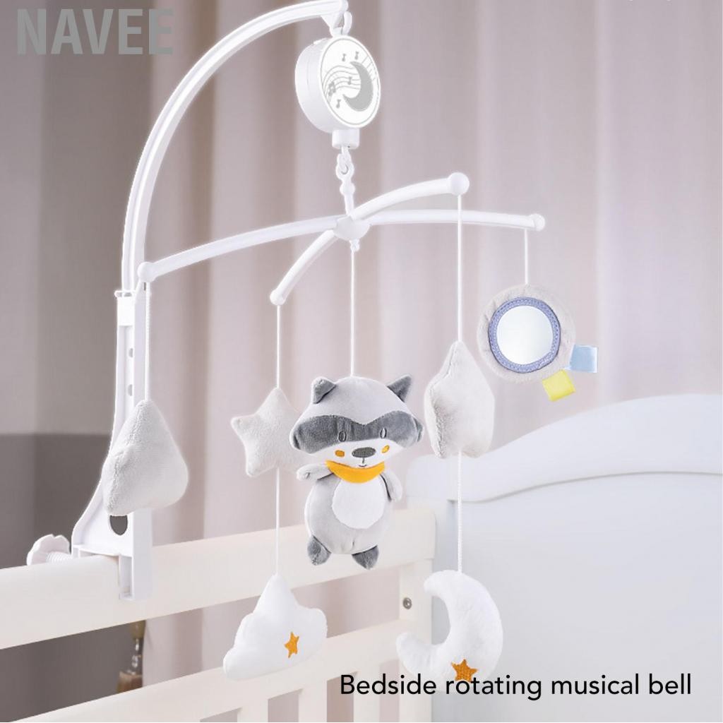 NAVEE Baby Music Bed Bell เปลหมุนได้ 360 องศาของเล่นการ์ตูนมือถือสำหรับ ...